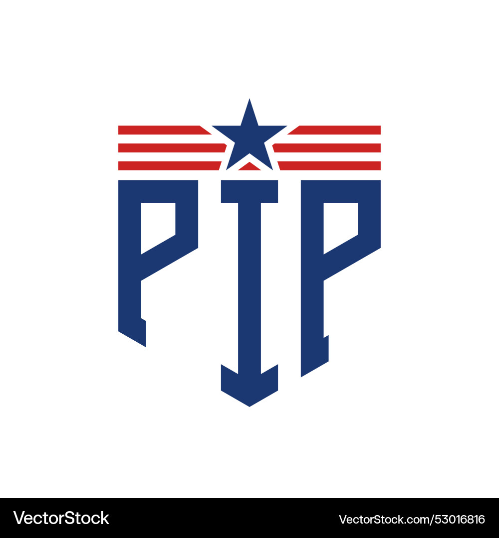 Patriotic PIP Logo Royalty Free Vector Image - VectorStock