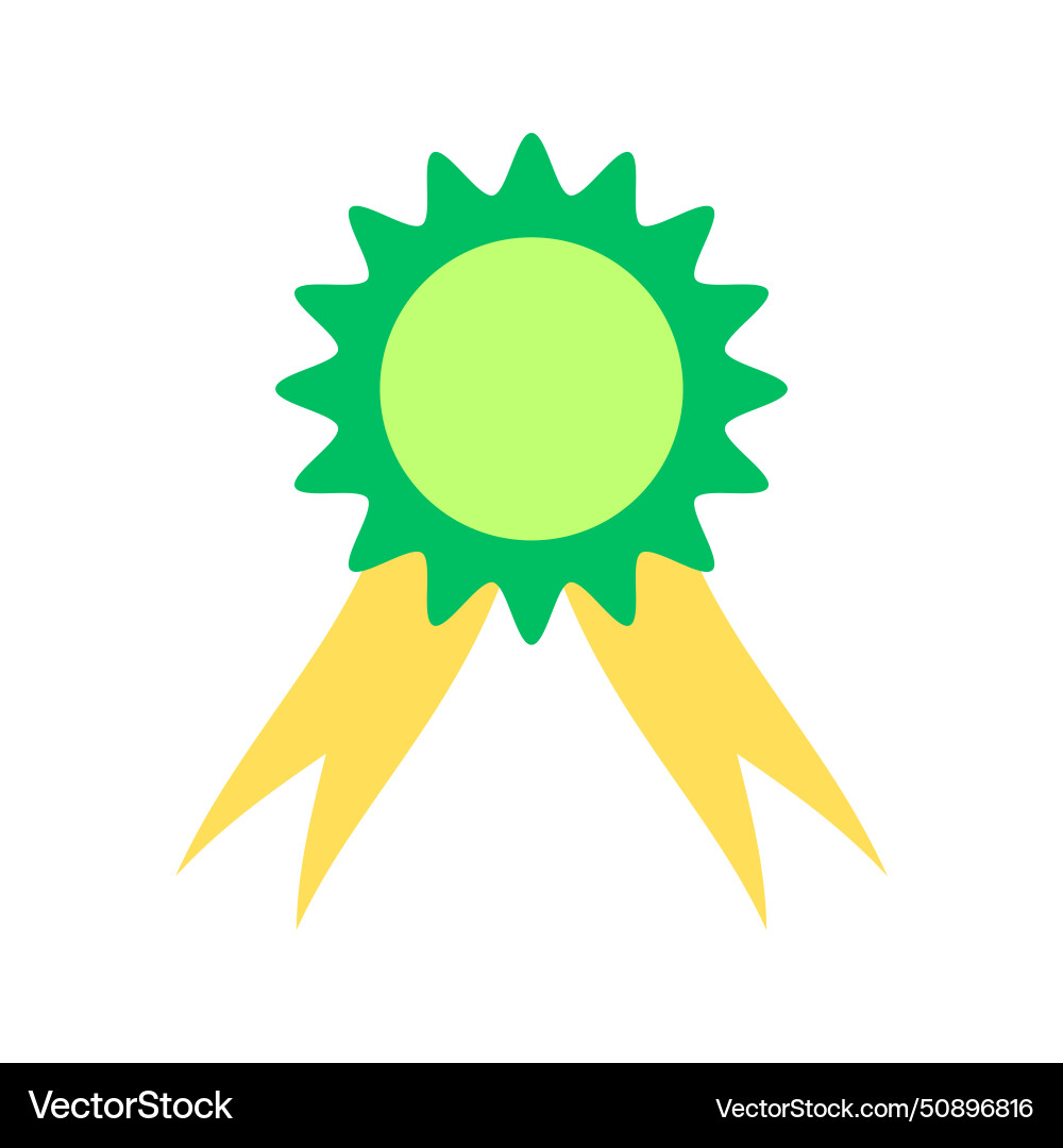 Simple award ribbon icon design Royalty Free Vector Image