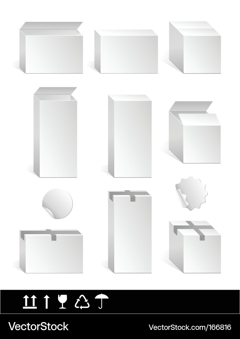 White box Royalty Free Vector Image - VectorStock