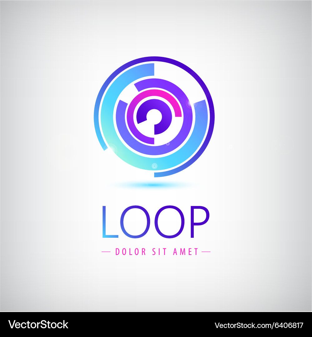 Abstract colorful shiny modern logo icon Vector Image