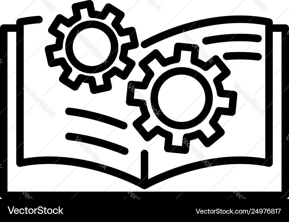 Gear User Guide Icon Royalty Free Vector Image