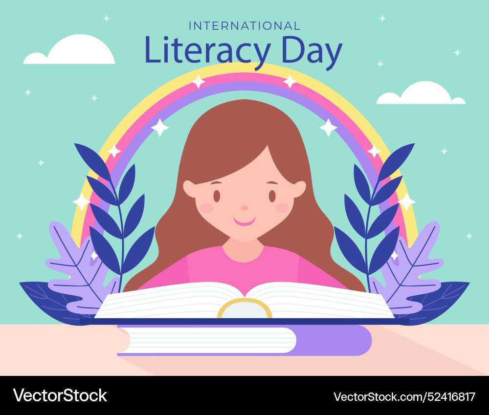 International literacy day Royalty Free Vector Image