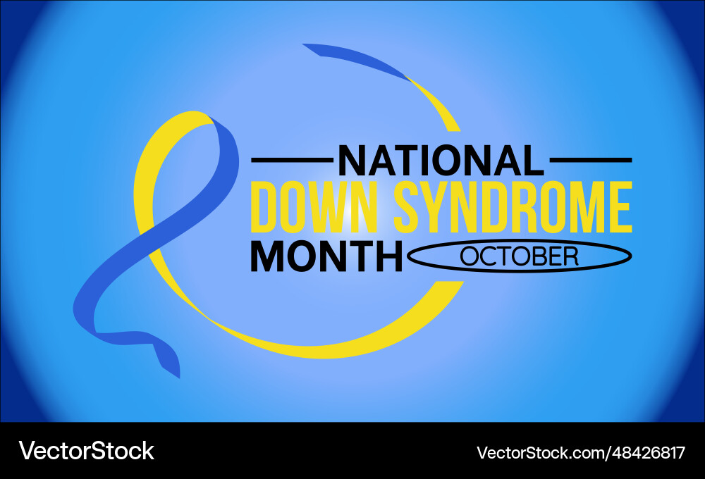 National down syndrome month recognizes strength Vector Image