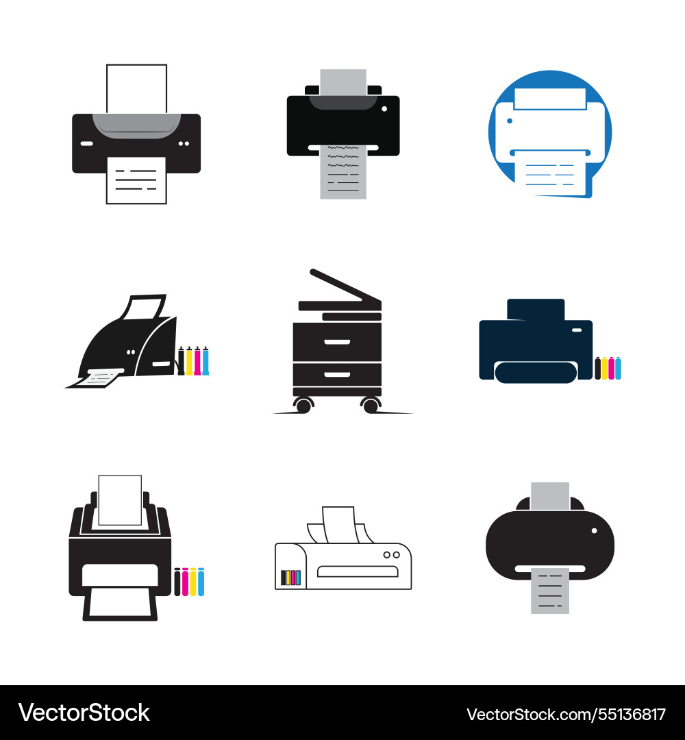 Printer logo Royalty Free Vector Image - VectorStock