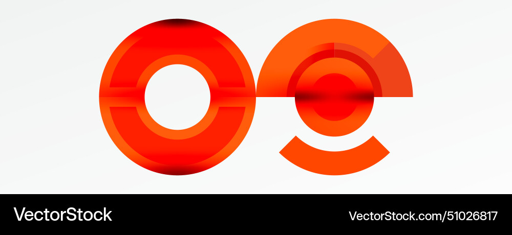 Two red circles with a white circle in the middle Vector Image