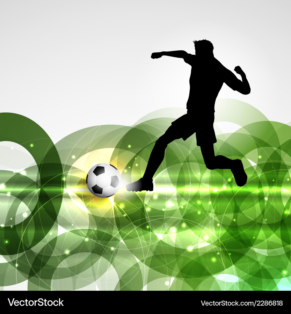Football or soccer player background Royalty Free Vector