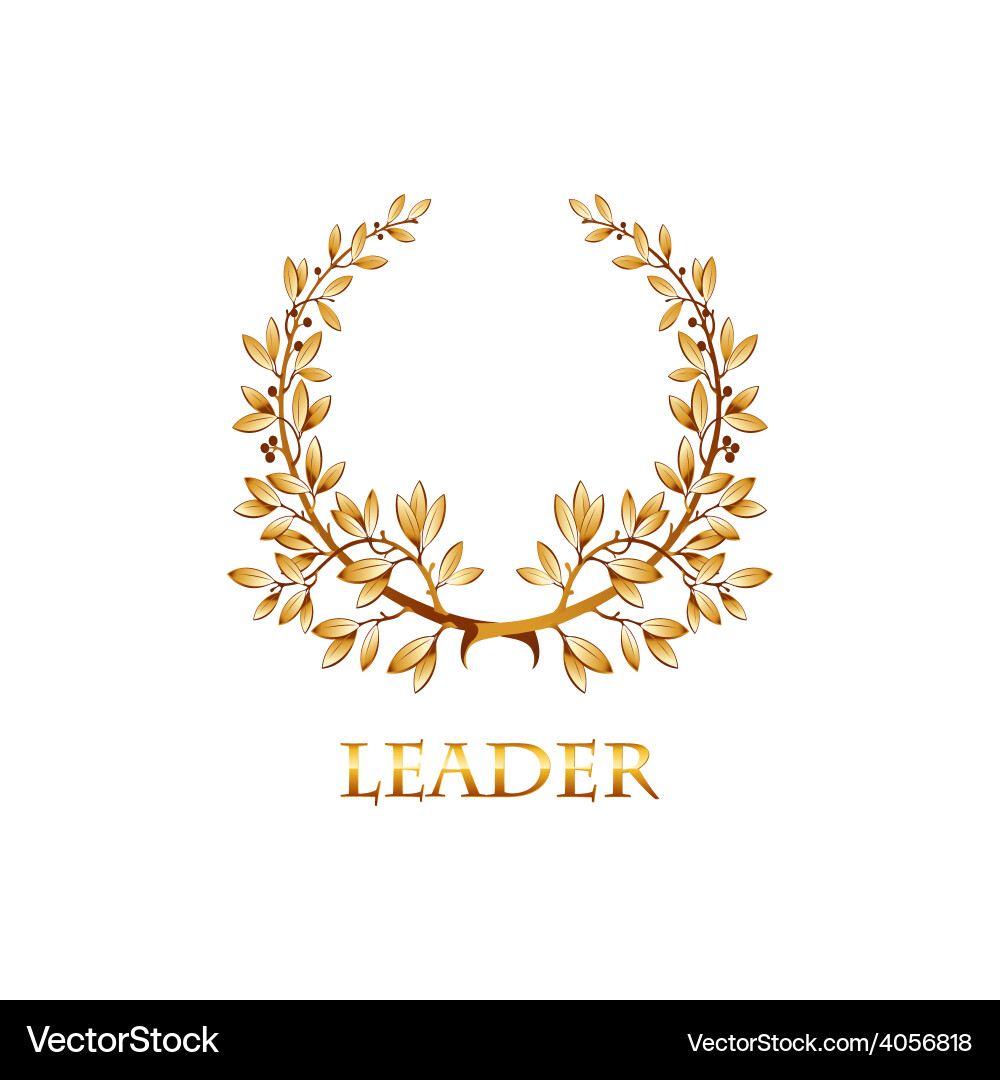 Gold laurel Royalty Free Vector Image - VectorStock