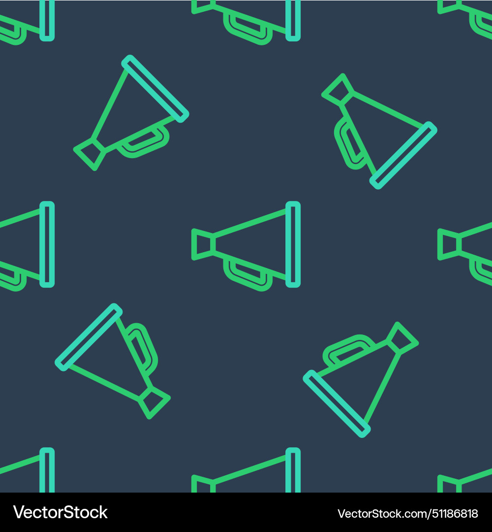 Line megaphone icon isolated seamless pattern on Vector Image