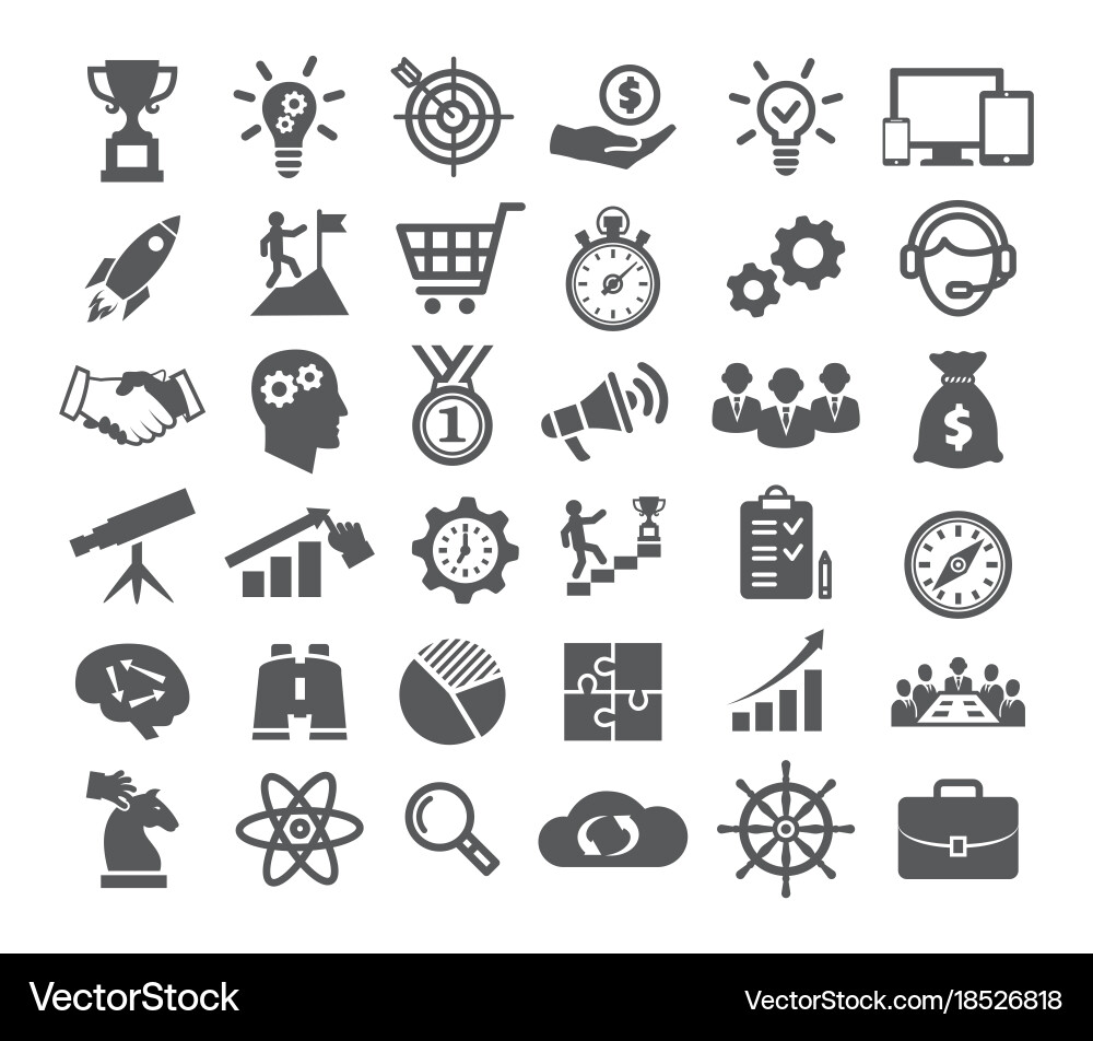 Startup Icon Collection Royalty Free Vector Image