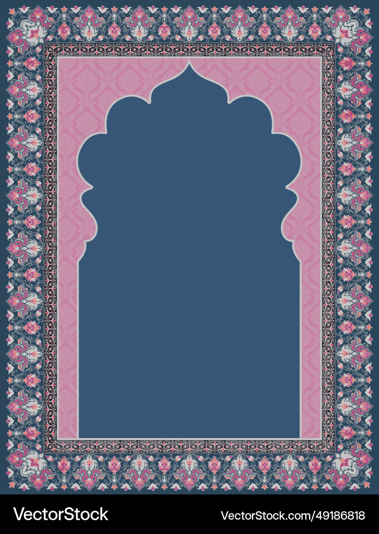 Vintage ornamental frame in eastern style Vector Image