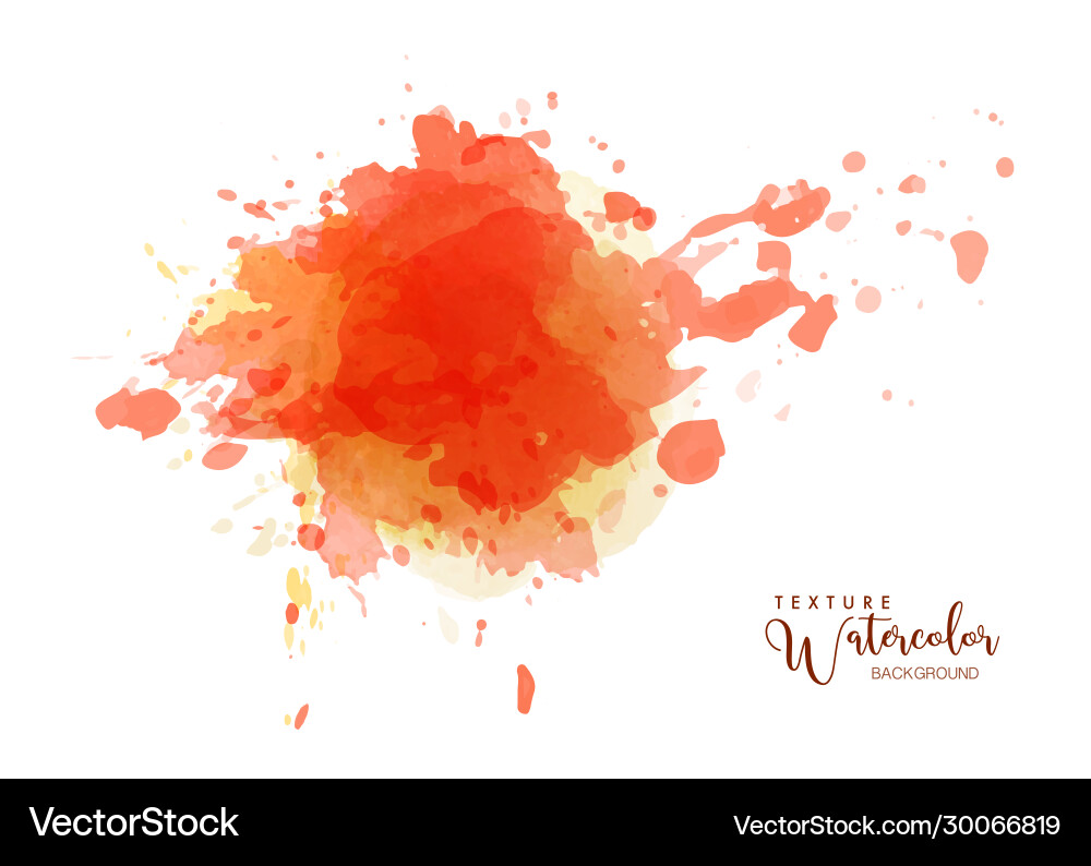 Abstract isolated orange watercolor drops splash Vector Image