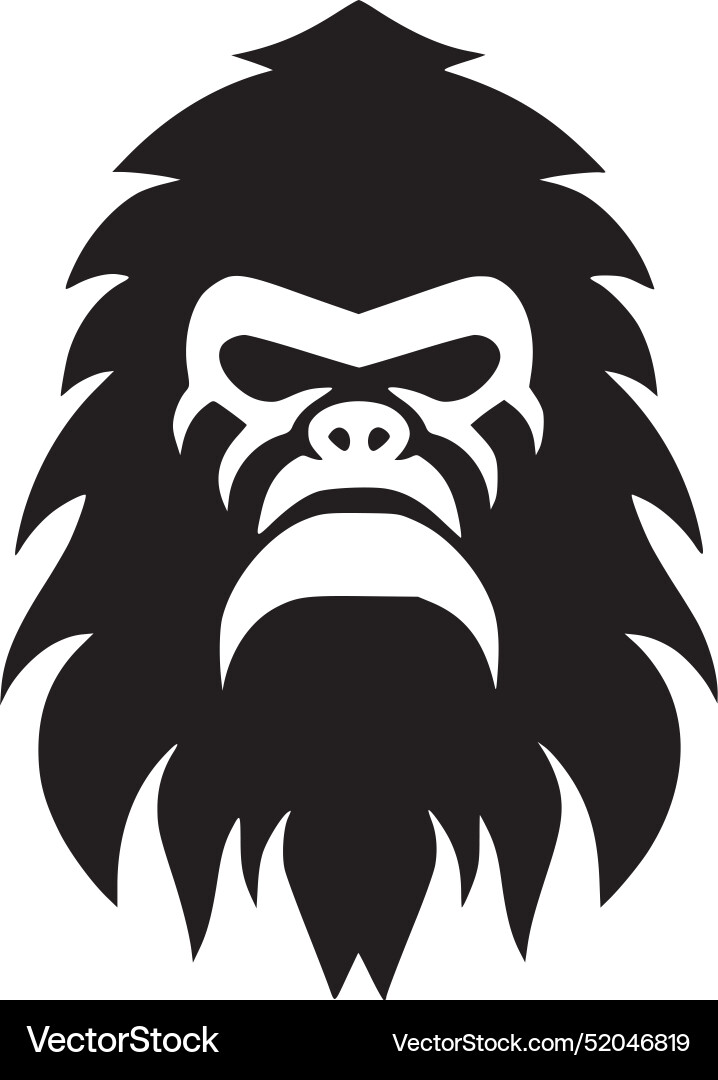 Bigfoot - minimalist and simple silhouette Vector Image