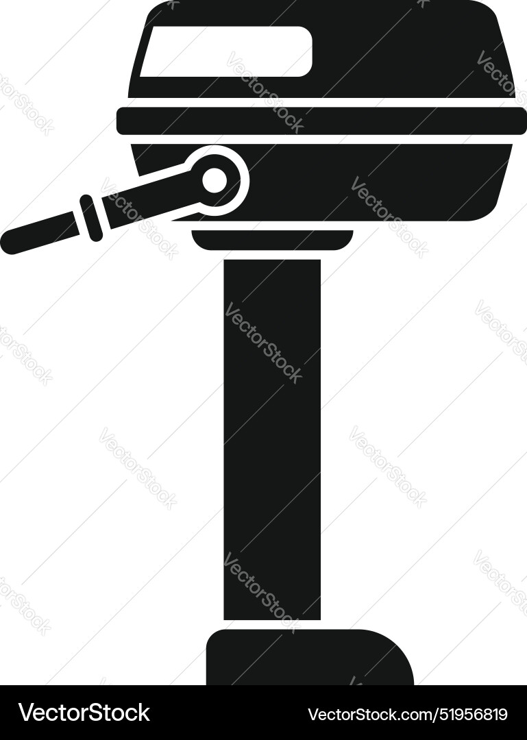Boat motor standing on white background icon Vector Image