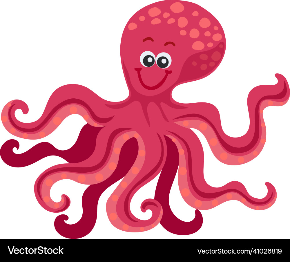 Cartoon octopus Royalty Free Vector Image - VectorStock