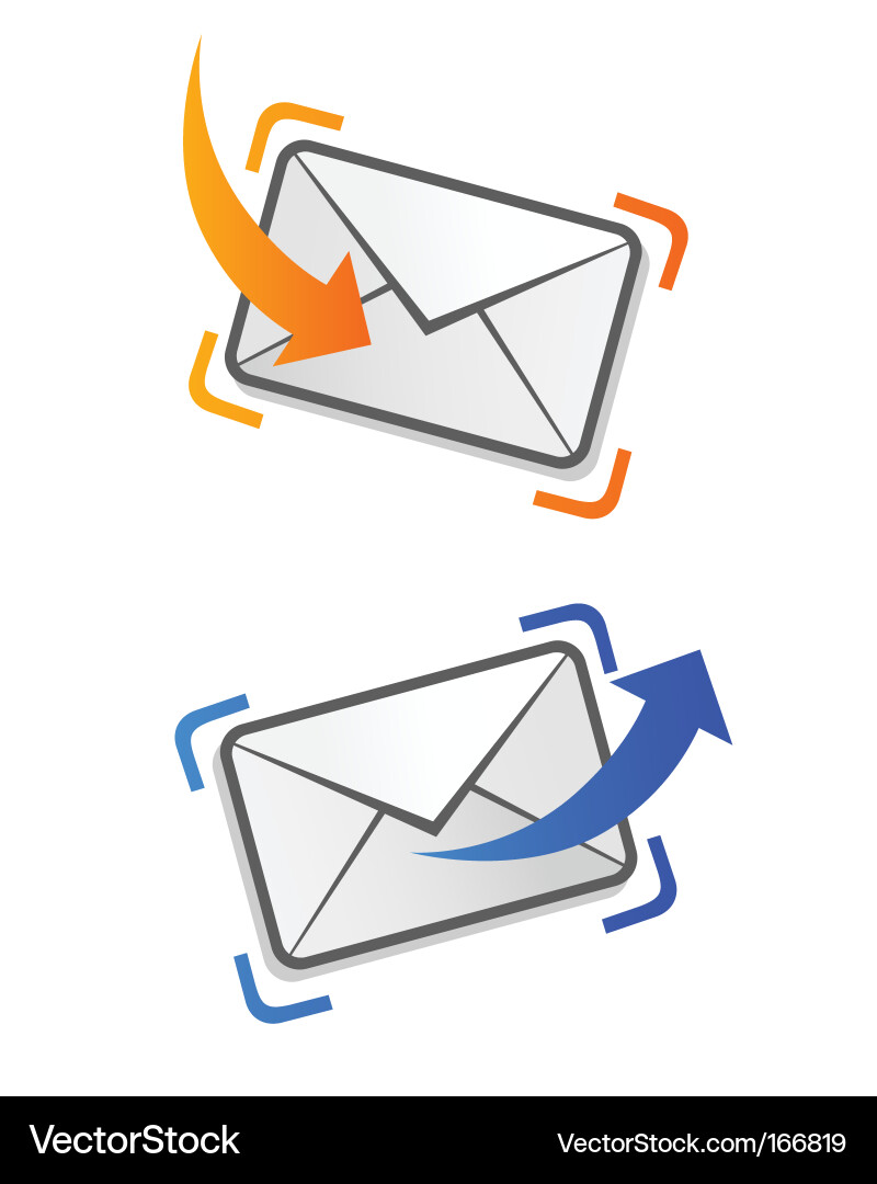 Email correspondence Royalty Free Vector Image