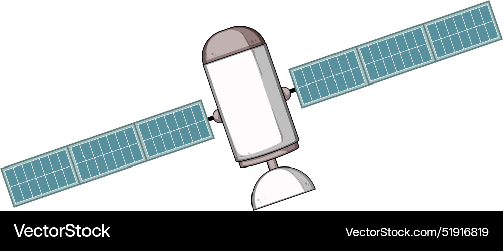 Global satellite cartoon Royalty Free Vector Image