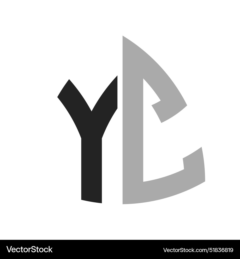 Modern creative yc logo design letter yc icon for Vector Image