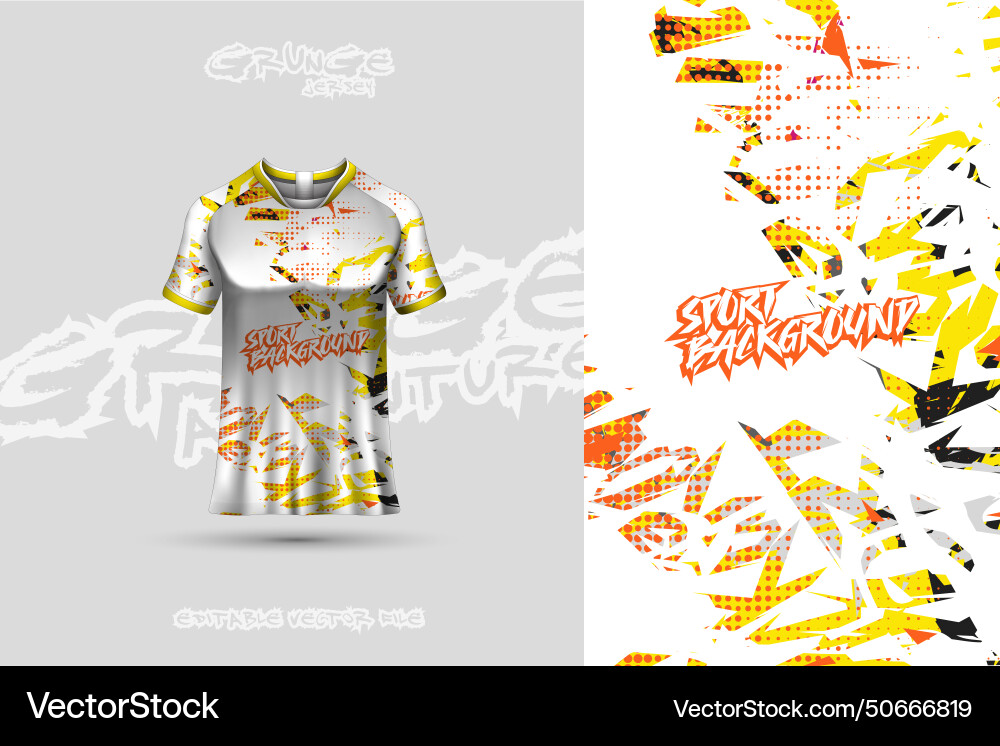 Sports jersey and background template design Vector Image