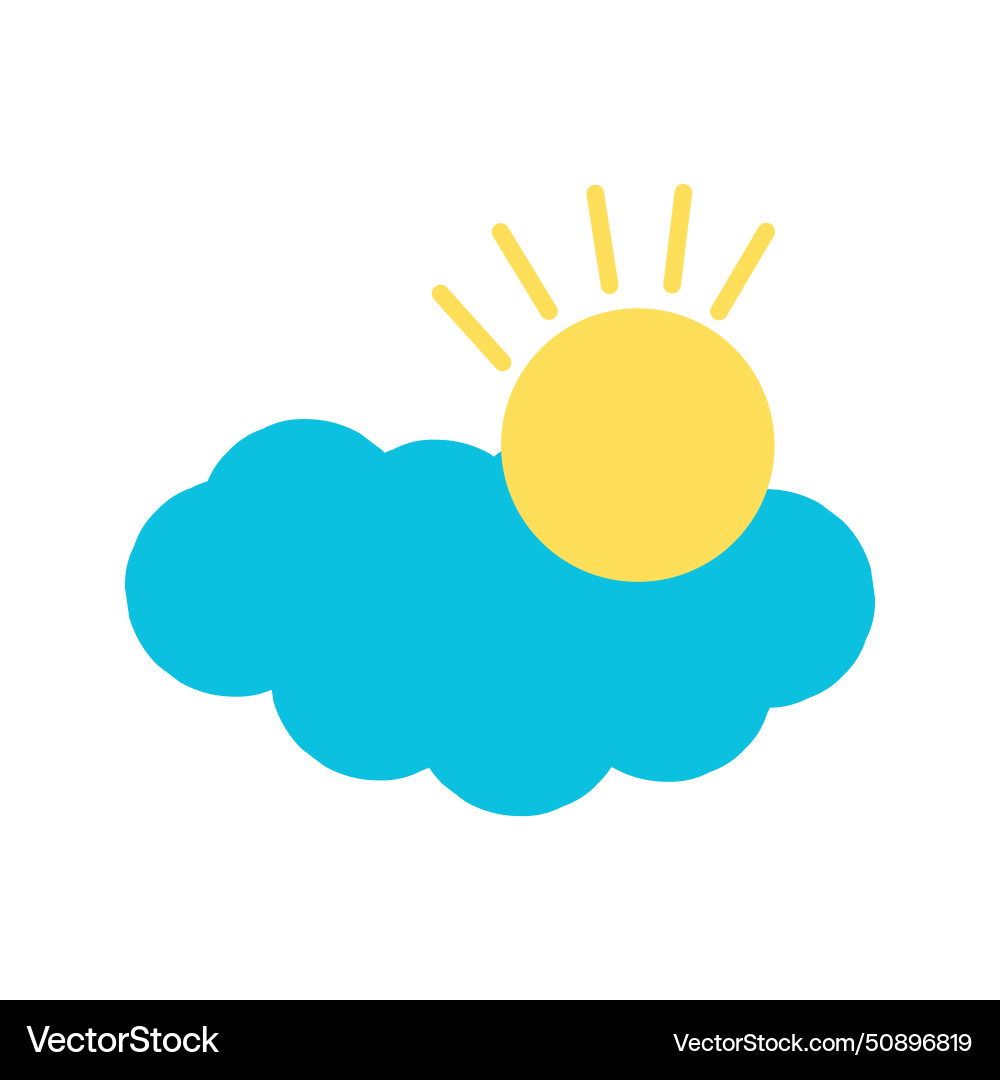 Sunny weather icon design Royalty Free Vector Image