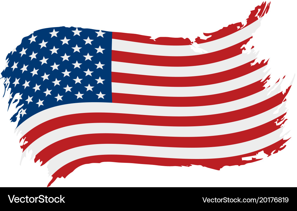 Usa flag isolated Royalty Free Vector Image - VectorStock