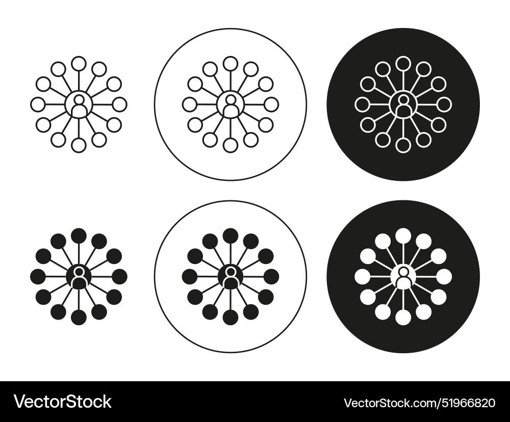 Centralized line logo art icon mark Royalty Free Vector