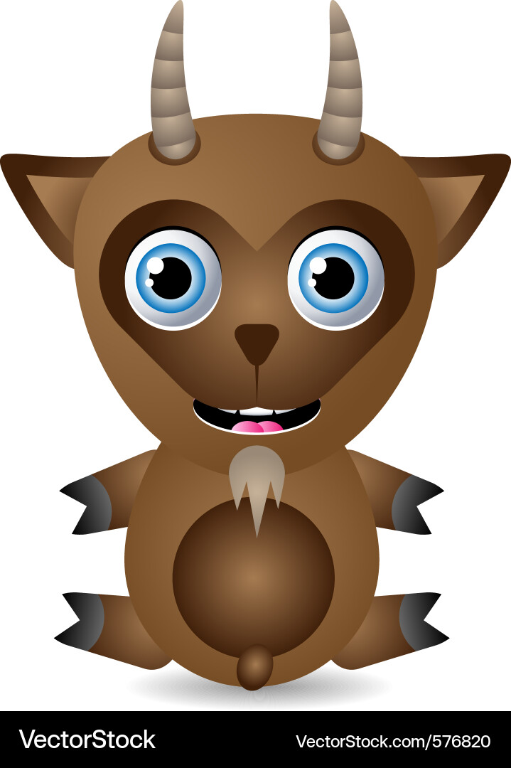 Cute goat character Royalty Free Vector Image - VectorStock