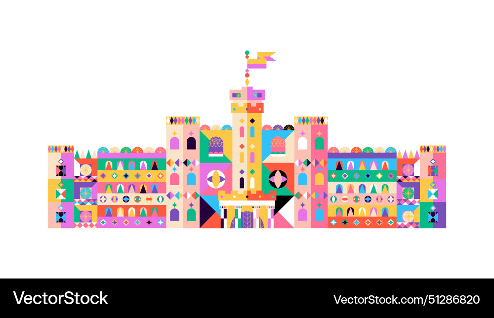 Fairy tale castle isolated Royalty Free Vector Image