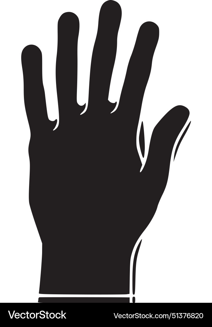 Hand - minimalist and simple silhouette Royalty Free Vector