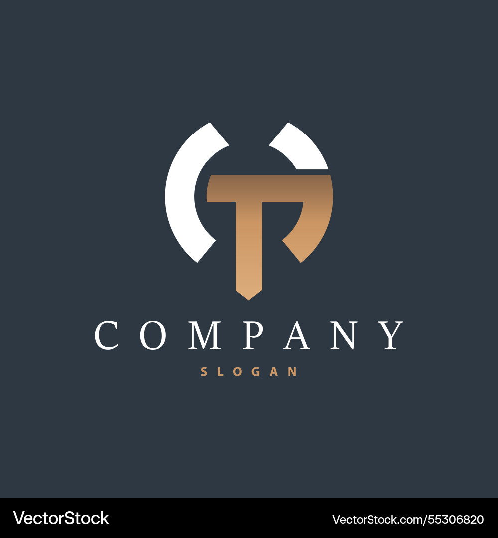 Initial th letter logo modern and luxury Vector Image