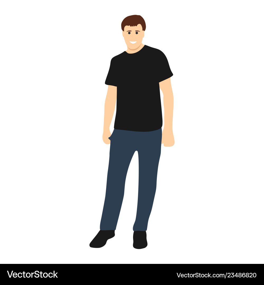 Male model on a white background Royalty Free Vector Image