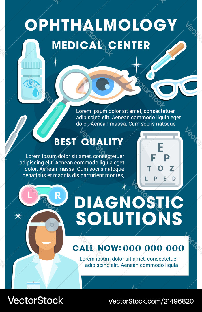 Ophthalmology medical clinic banner design Vector Image