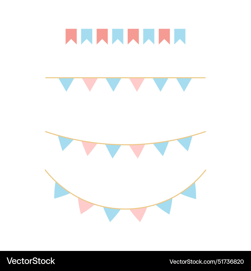 Party colorful flags celebration event birthday Vector Image