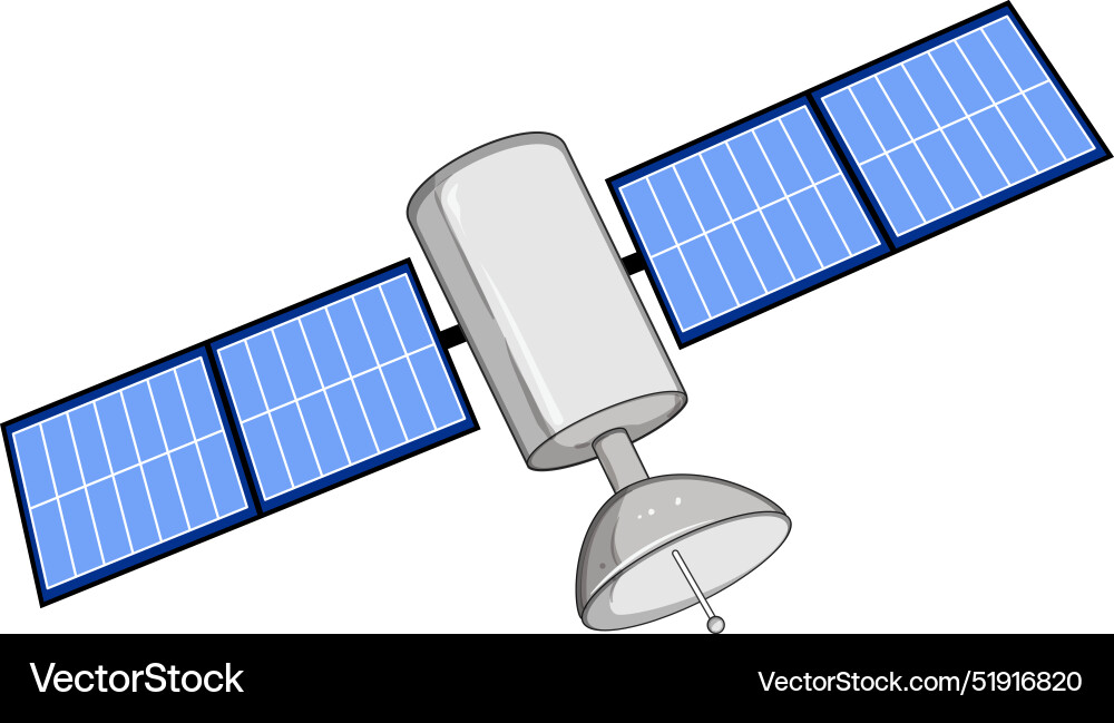 Satellite cartoon Royalty Free Vector Image - VectorStock