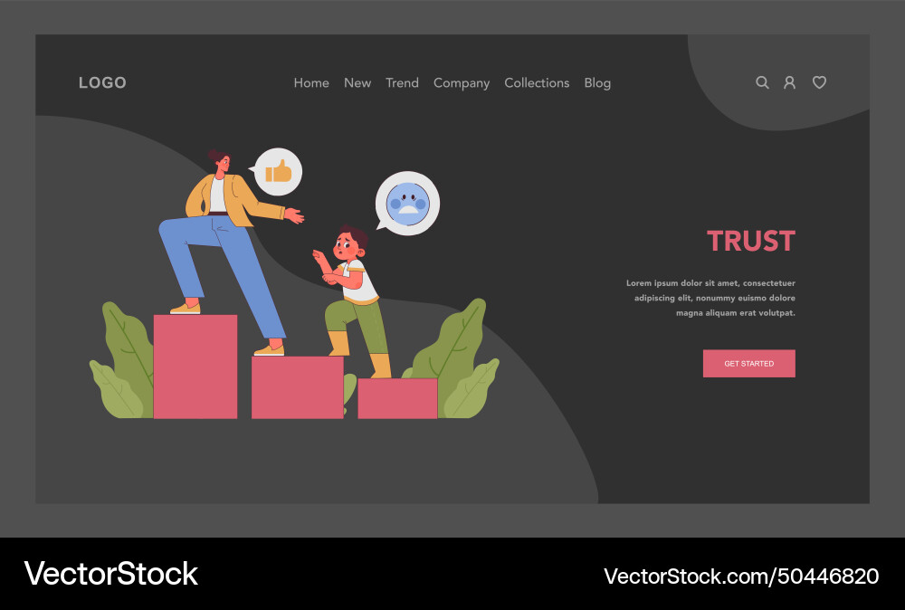 Trust concept flat Royalty Free Vector Image - VectorStock