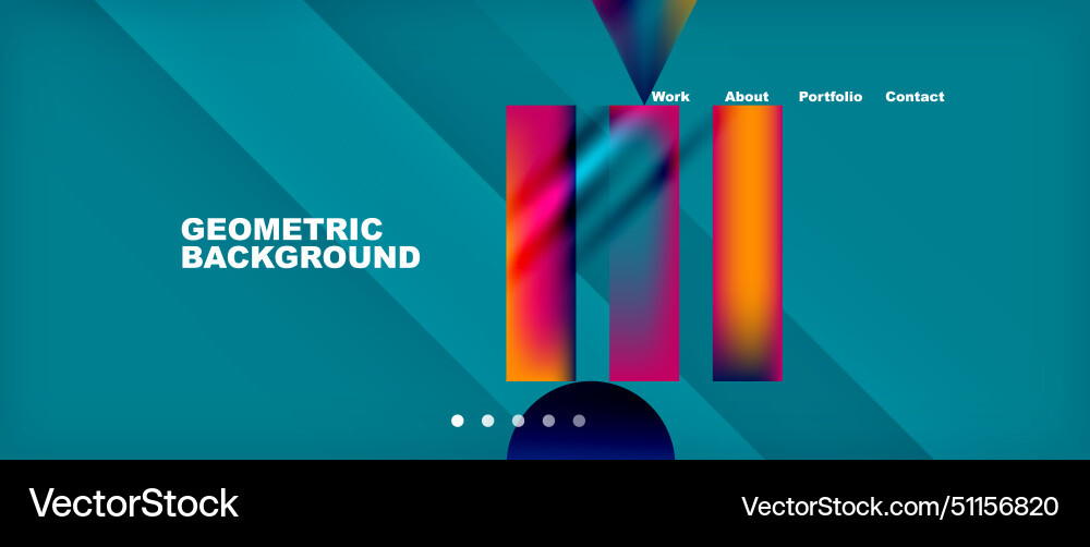 Vibrant graphics with a colorful circle on azure Vector Image