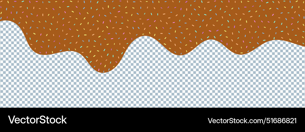 Chocolate brown wave border with colorful Vector Image