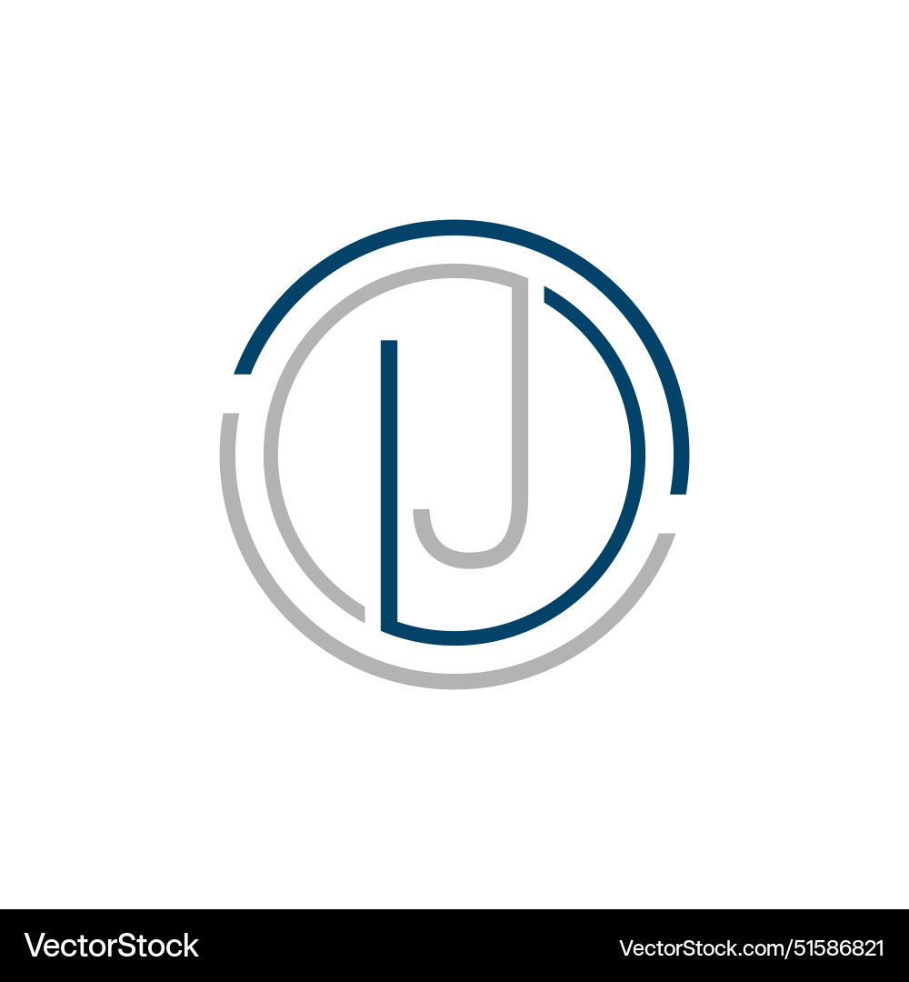 Luxury letter ij logo designroyal premium Vector Image