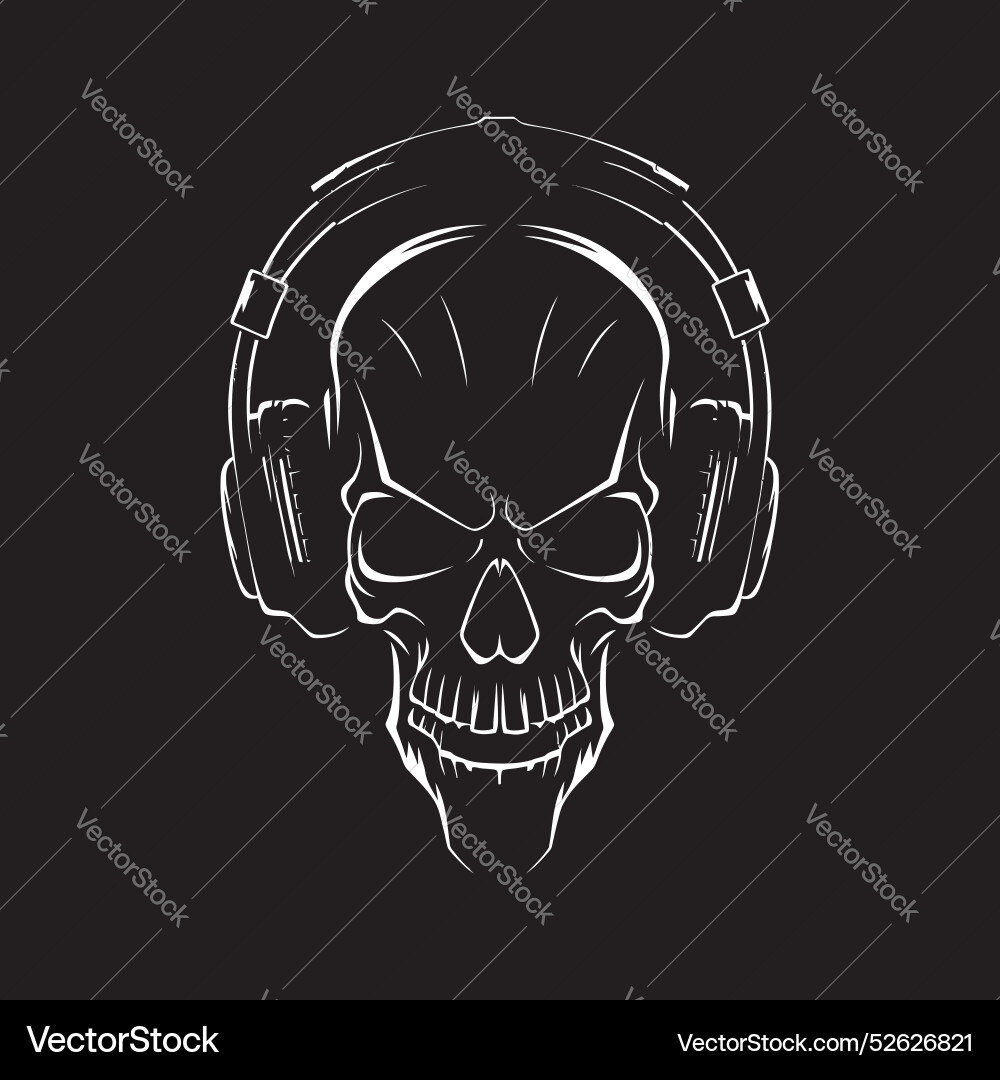 Melodic marrow logo design of skeleton Royalty Free Vector