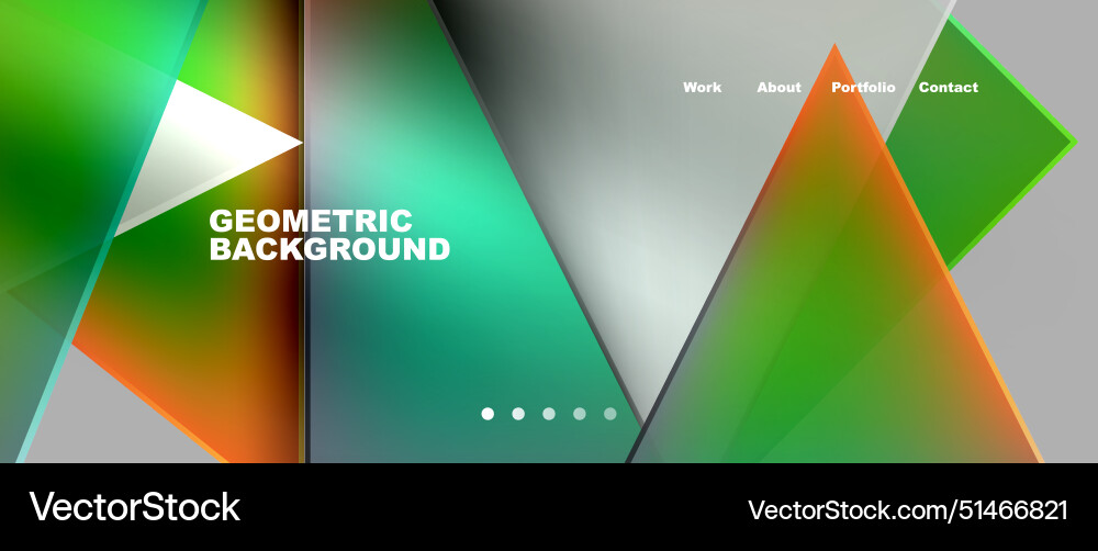 Metal triangles with colorful bright triangles Vector Image