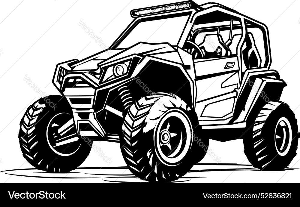 Wilderness explorer logo icon for utv enthusiasts Vector Image