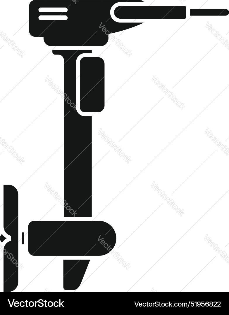 Boat motor hanging from transom side view Vector Image