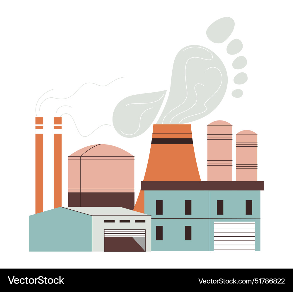 Co2 emissions carbon dioxide air pollution Vector Image