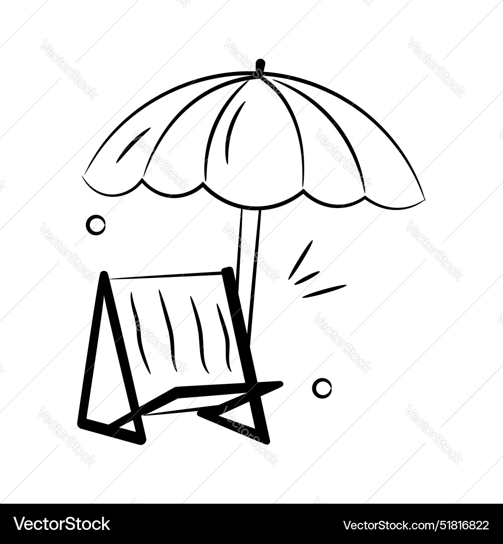 Deck chair Royalty Free Vector Image - VectorStock