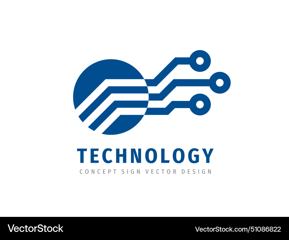 Electronic technology logo design Royalty Free Vector Image