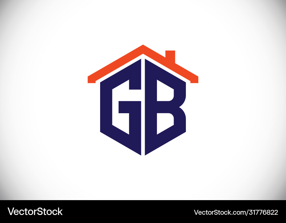 Initial monogram letter gb logo design template Vector Image