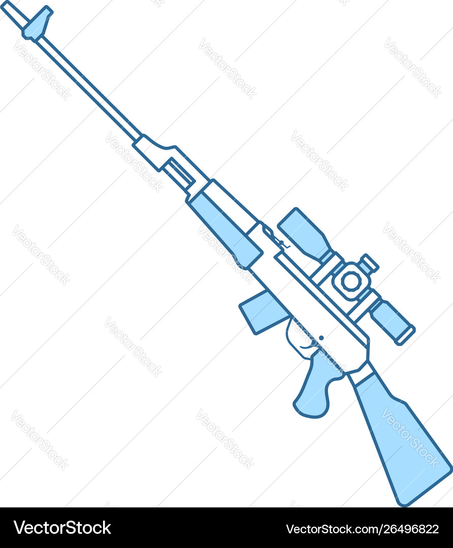 Sniper rifle icon Royalty Free Vector Image - VectorStock