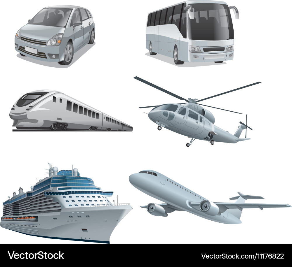 Various Transportation Vehicles Royalty Free Vector Image