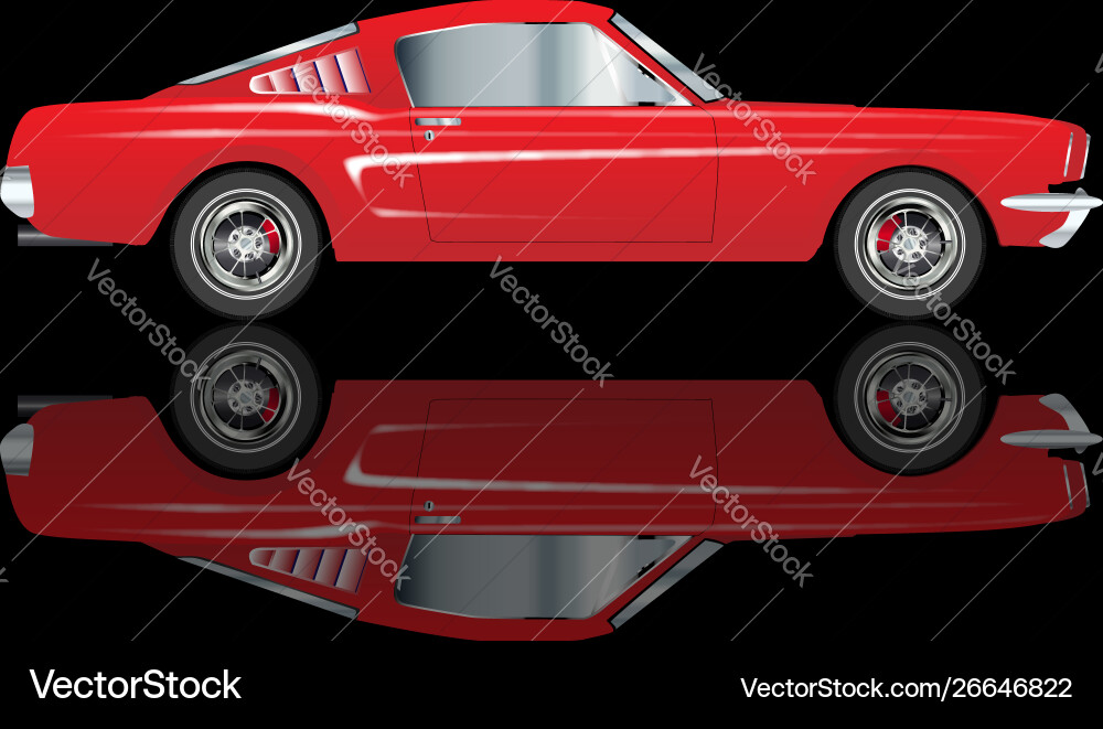 Very fast red car Royalty Free Vector Image - VectorStock