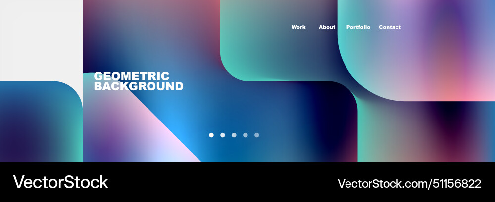 Vibrant geometric shapes in electric blue Vector Image