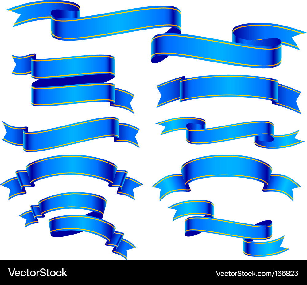 Blue banners Royalty Free Vector Image - VectorStock